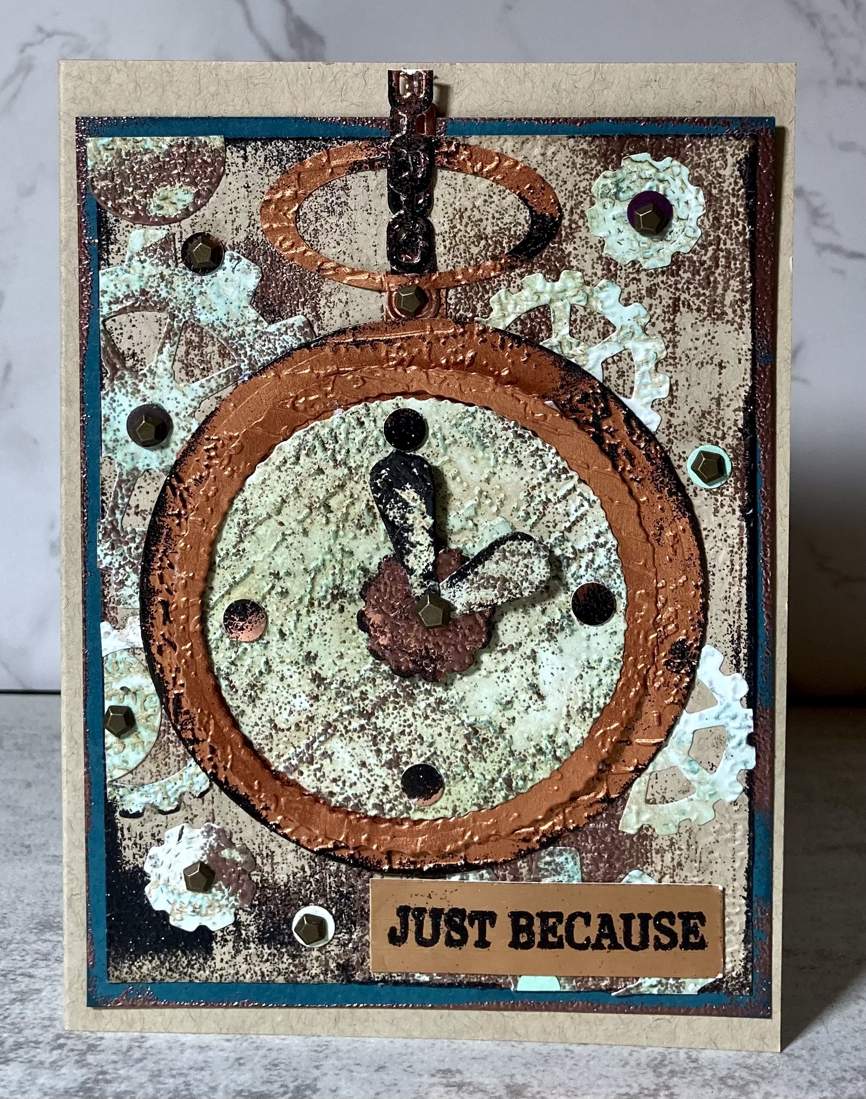 Gears of Time: An Industrial Pocket Watch Card - Stamping With Blue ...